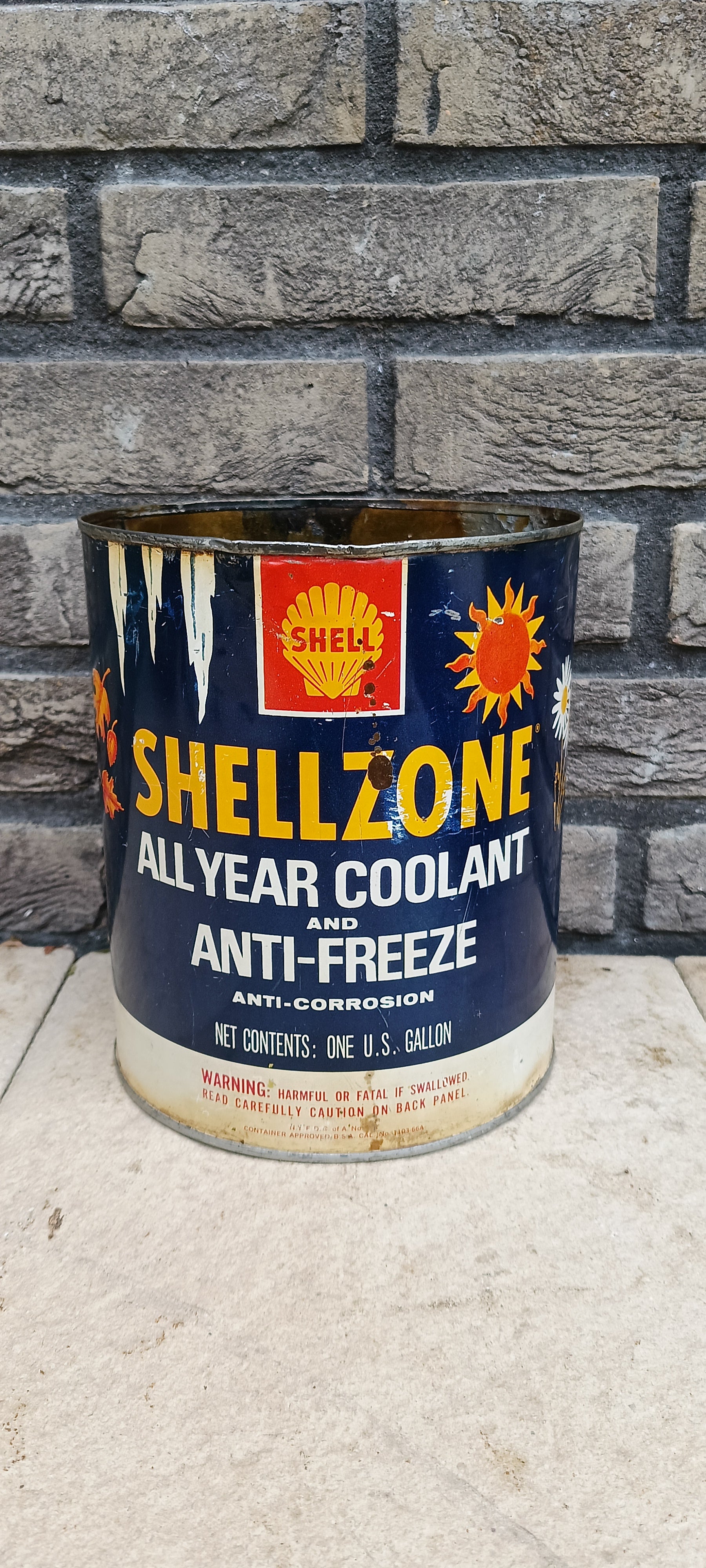 Zeldzaam SHELLZONE antivries blik. – Toolboxcreations